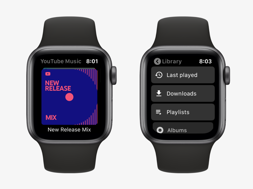 YouTube Music Apple Watch AMP YouTube Music Apple Watch AMP