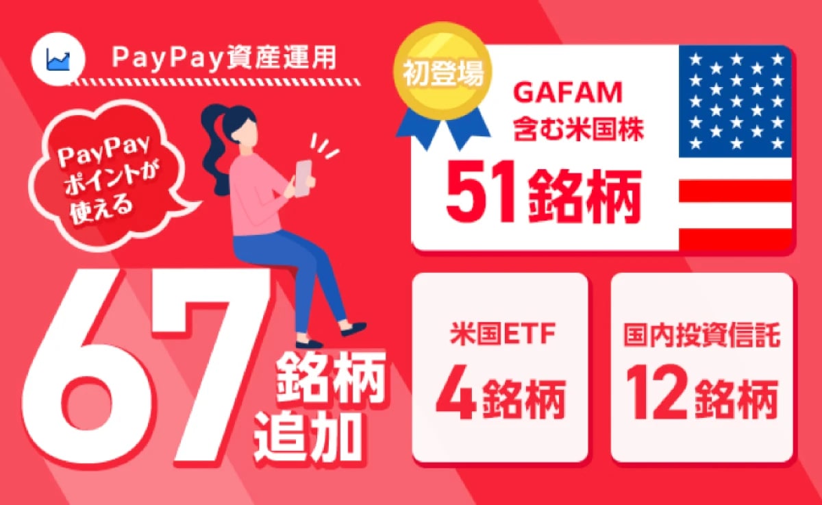 PayPay資産運用、GAFAMを含む米国株67銘柄を新たに追加 全93銘柄を取り扱い | AMP[アンプ] - ビジネスインスピレーションメディア